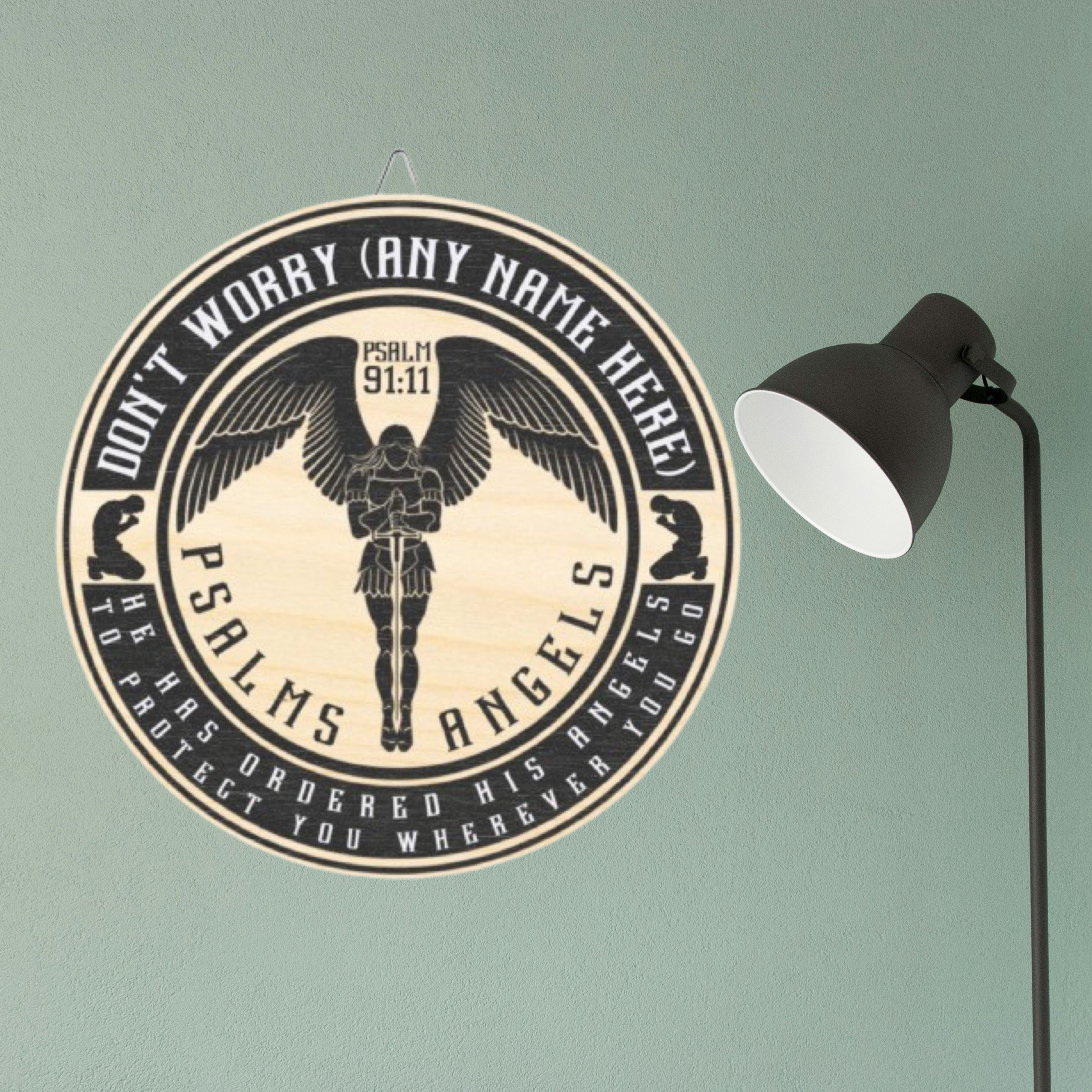 Personalise With Any Name Psalms Angels Custom Wood Sign – Psalms ...